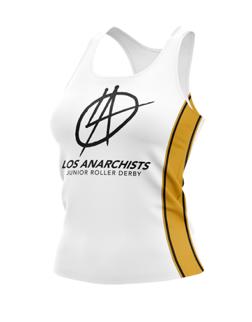 Los Anarchists White Racerback Tank ADULT – DerbyBeast.net