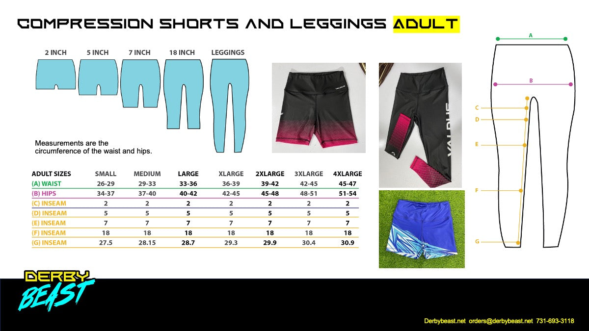 Size Charts – DerbyBeast.net
