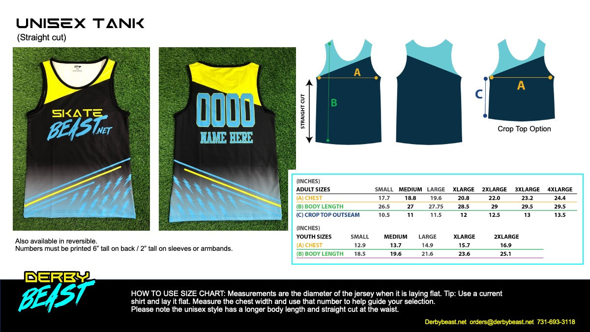 Size Charts – DerbyBeast.net