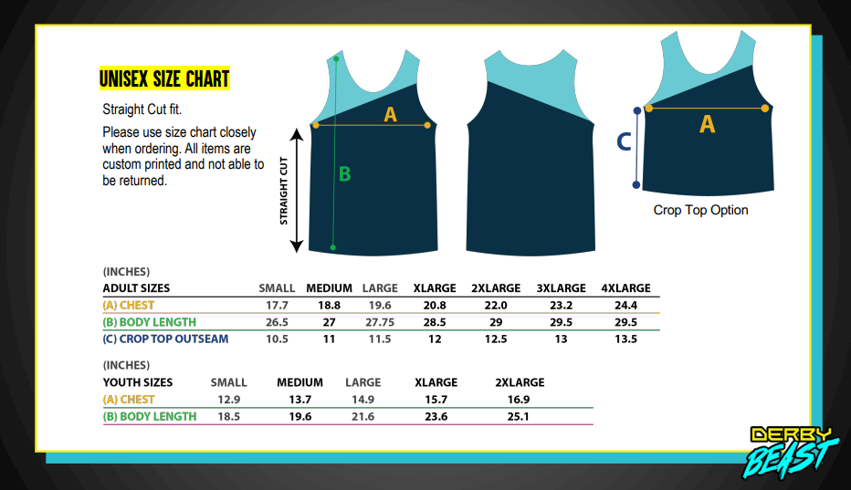 SCDC Unisex Tank REVERSIBE 1-Layer Black/Red – DerbyBeast.net