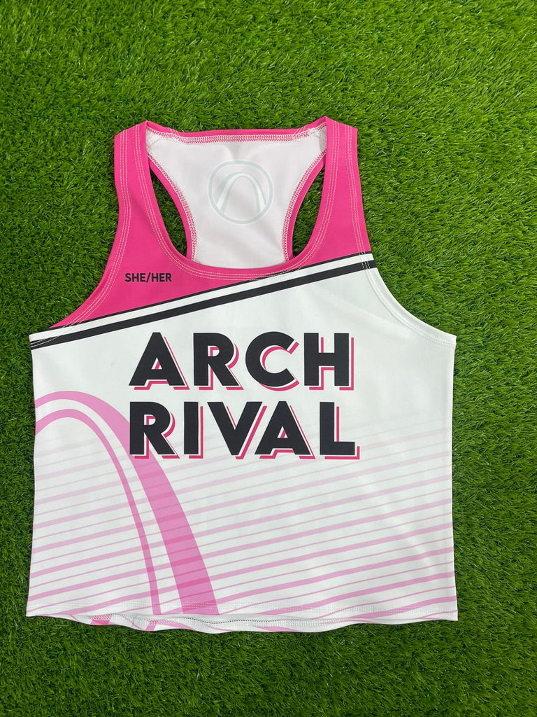 Arch Rival Racerback Tank White – DerbyBeast.net