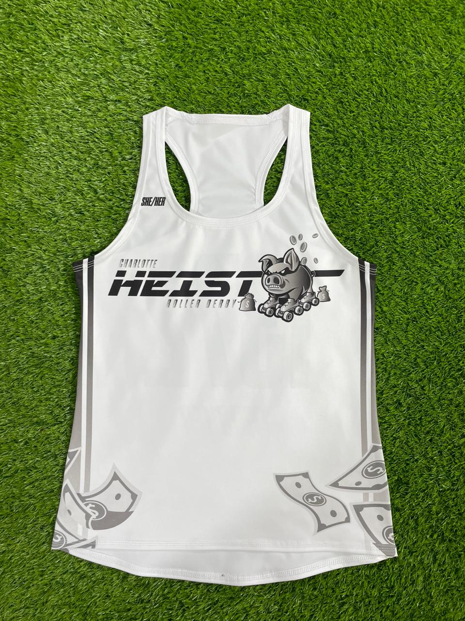 Charlotte Heist Racerback Tank White – DerbyBeast.net