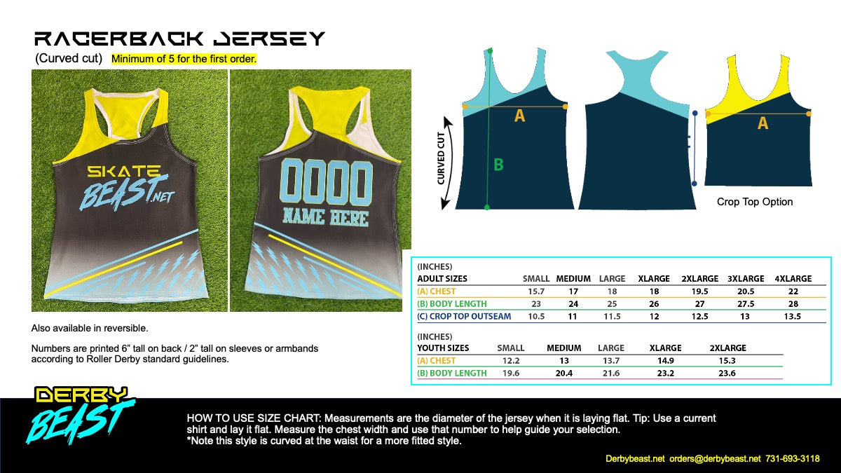 Size Charts – DerbyBeast.net